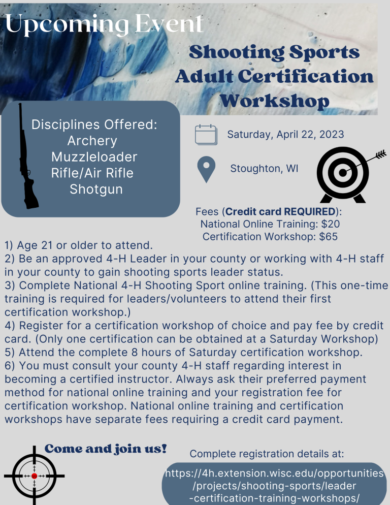 Shooting Sports Adult Certification Workshop – Extension Lafayette County