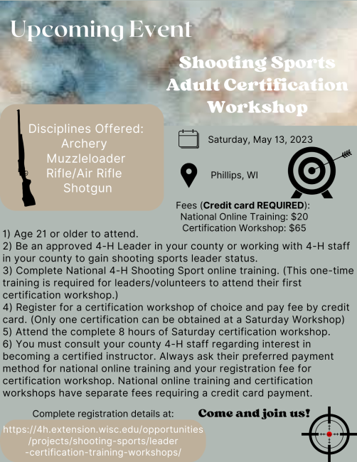 Shooting Sports Adult Certification Workshop – Extension Lafayette County
